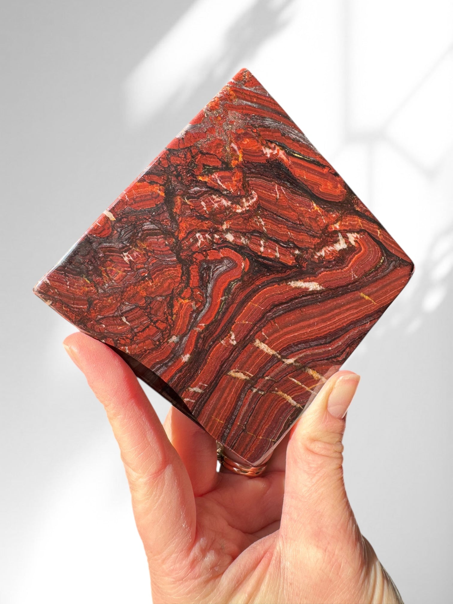 Red Tiger Iron Coaster – Geode + Gem