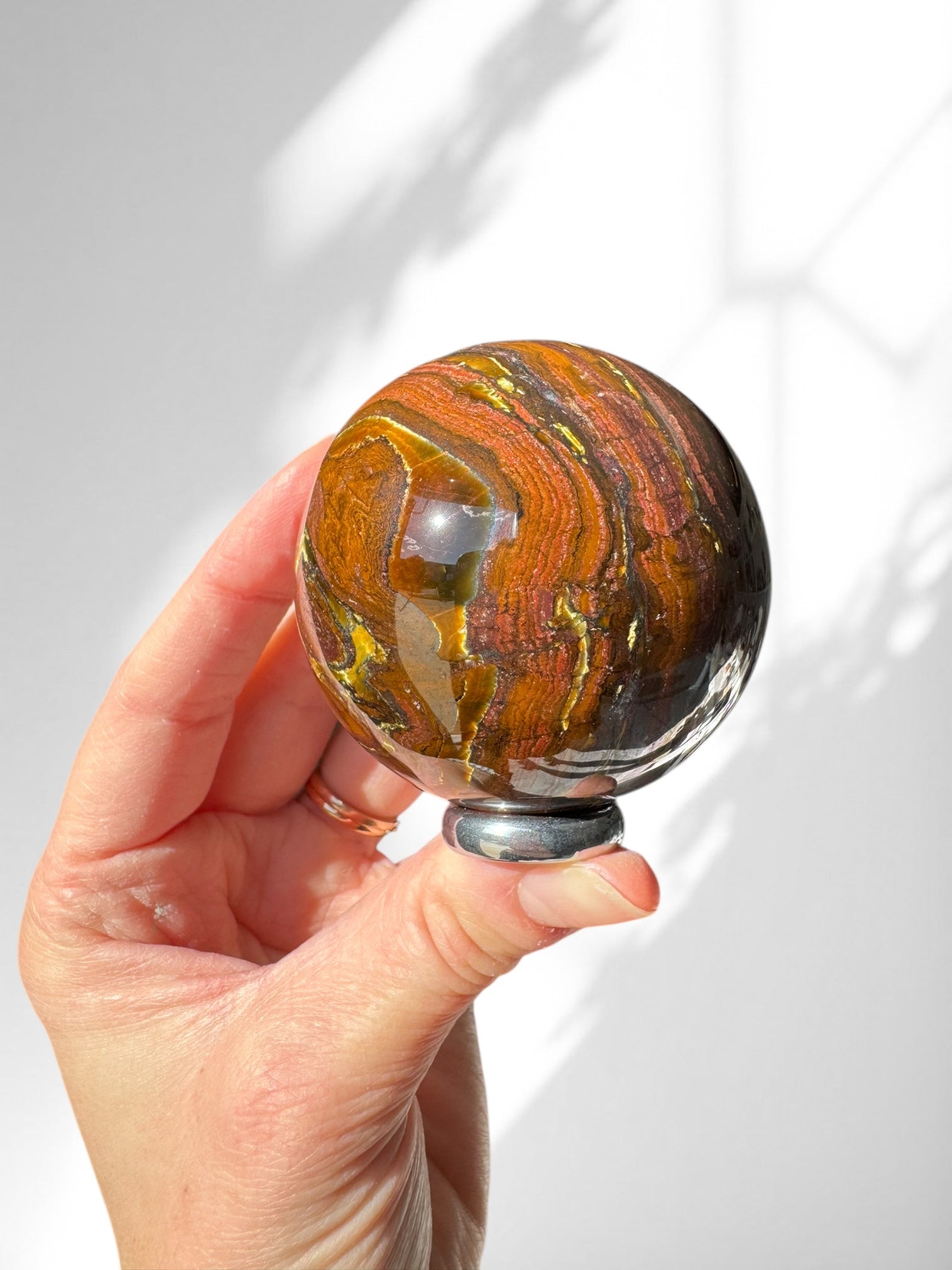 Tiger Iron Sphere – Geode + Gem